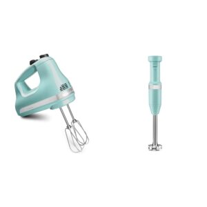 kitchenaid 5 speed ultra power hand mixer - khm512 & variable speed corded hand blender - khbv53