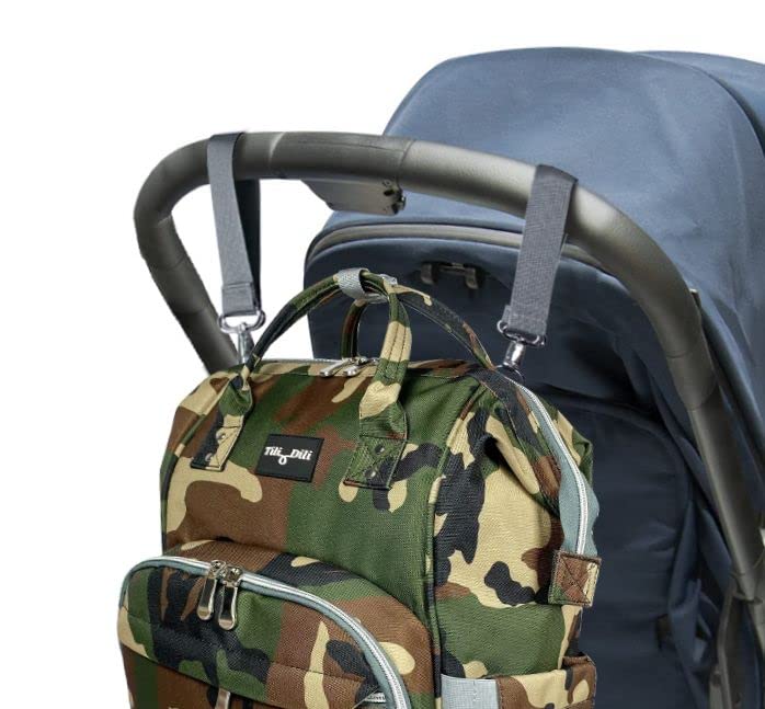 Mr. Peanut's Tili Dili Premium Diaper Backpack with USB Charging Port (Camo)