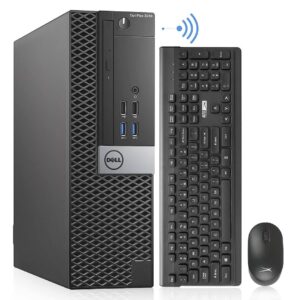 dell optiplex 3040 refurbished desktop computers small form factor pc,16gb ram 256gb ssd,i5 6500,ac8260 built-in wifi,hdmi dual monitor support,windows 10 pro,altec wireless keyboard mouse (renewed)