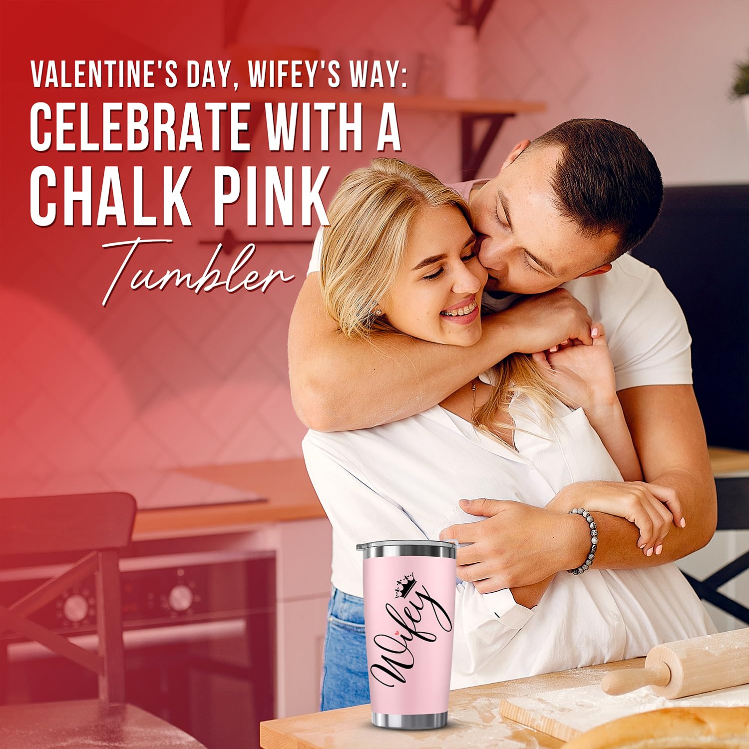 ZAGKOO Mothers Day Gifts for Wife from Husband - Wife Mothers Day Gifts, Wife Birthday Gift Ideas, Anniversary Wedding Romantic I Love You Presents for Wifey, Fiance, Her - To My Wife Pink Tumbler Cup