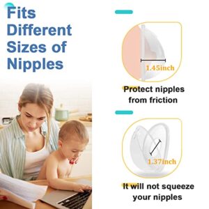 Breast Milk Catcher, Milk Collector for Breastfeeding Mother, Breast Shells, Breastmilk Collector with Plugs, for Milk Leaks, Protect Cracked Nipples&Collect Breastmilk, Silicone Nursing Cups-2PCS