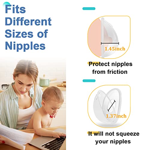 Breast Milk Catcher, Milk Collector for Breastfeeding Mother, Breast Shells, Breastmilk Collector with Plugs, for Milk Leaks, Protect Cracked Nipples&Collect Breastmilk, Silicone Nursing Cups-2PCS