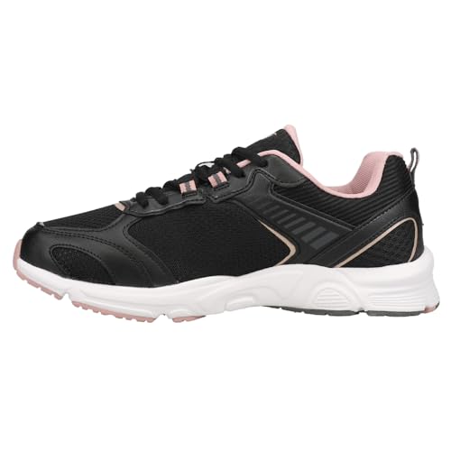 Avia Forte Women’s Running Shoes with Lightweight Breathable Mesh - Black/Dark Grey/Light Pink, 10 Wide