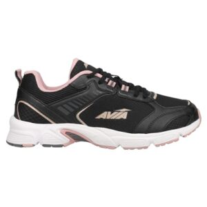 Avia Forte Women’s Running Shoes with Lightweight Breathable Mesh - Black/Dark Grey/Light Pink, 10 Wide