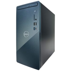 Dell Inspiron 3910 Desktop PC - 12th Gen Intel Core i7-12700 8-Core 4.90 GHz Processor, 64GB RAM, 512GB NVMe SSD + 1TB HDD, Intel UHD Graphics 730, DVD Burner, Windows 11 Pro, Mist Blue (Renewed)