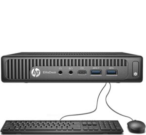 hp elitedesk 800 g2 mini desktop pc intel core i5-6500t (3.20-3.40ghz) 256gb ssd 16gb ram wifi + bt dual displayport + vga, win 10 pro (renewed)