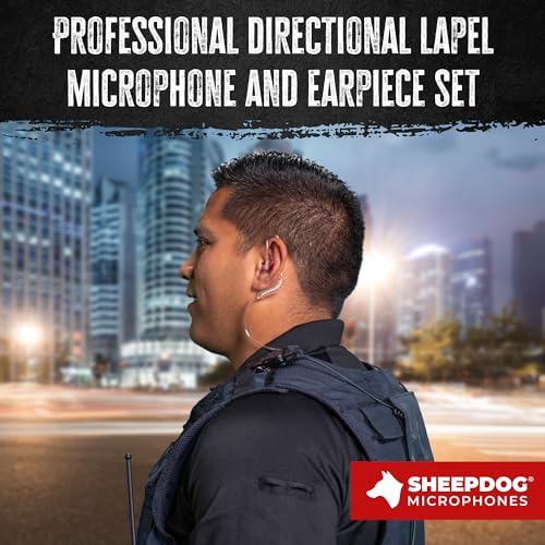 Sheepdog Alpha SDA1-APX-QD Quick Disconnect (QD) Police Lapel Microphone Headset Earpiece, Compatible with Motorola APX6000 APX7000 APX8000 Radios