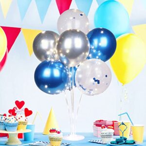 Ainiv 2 Set Table Balloon Stand Kit with Lights, Balloon Centerpieces for Tables Include 16 Latex Confetti Balloons, Christmas Centerpieces Tables Decorations for Birthday, Weddings, Anniversary