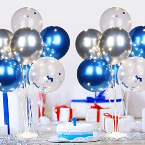 Ainiv 2 Set Table Balloon Stand Kit with Lights, Balloon Centerpieces for Tables Include 16 Latex Confetti Balloons, Christmas Centerpieces Tables Decorations for Birthday, Weddings, Anniversary