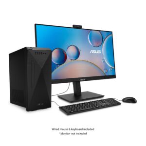 ASUS S501MD Desktop PC, Intel Core i7-12700, 8GB DDR4 RAM, 512GB PCIe SSD, Wi-Fi 6, Windows 11 Home, Black, S501MD-SB703