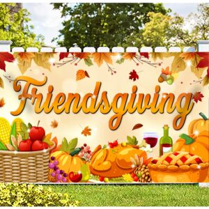 large 71" x 43" friendsgiving backdrop, friendsgiving party decorations, friendsgiving banner for thanksgiving decorations, friendsgiving photo backdrop for friendsgiving decorations tineit