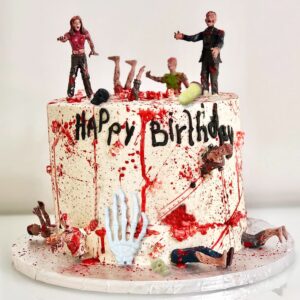 17 PCS Zombie Cake Decoration Zombie Cake Toppers Zombie Figure Themed Party Decorations for Birthday Weeding Party Cake Decorations