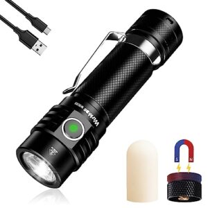 wurkkos mini edc flashlight rechargeable - wk03 1800 flashlight high lumens - super bright pocket led flashlight - small powerful flashlight sst40 led with magnetic tail cap and diffuser