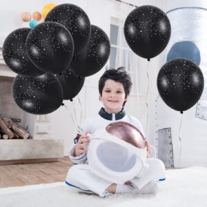 60 Pcs 12 Inch Galaxy Birthday Party Balloons Space Theme Party Balloons Black Latex Outer Space Planet Balloons Birthday Party Decorations Space Themed Party Supplies for Teens and Adult