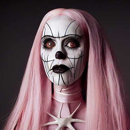 Halloween Makeup Face Body Paint - Professional SFX Makeup Kit Special Effects Ghost Skeleton for Adult Full Coverage Cosplay Corpse Paint Fx Makeup (Black & White)