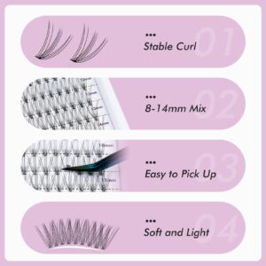 IKVVOM 20 Pairs 4 Styles False Lashes Dramatic Lashes Volume Natural Look Wispy Cat Eye Multipack (Mixed)