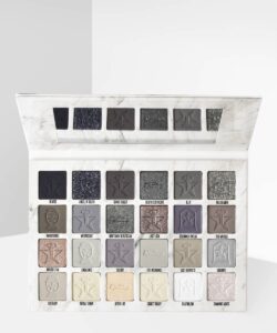 polet smokey eyeshadow palette 24 matte glittery shades eyeshadow palette, long-lasting bright waterproof colorssmoky eye shadow for girls and women (set 1, black grey silver) 5.2911 ounce