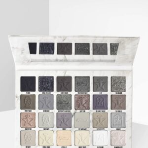 Polet Smokey Eyeshadow Palette 24 Matte Glittery Shades Eyeshadow Palette, Long-lasting Bright waterproof colorsSmoky Eye Shadow for Girls and Women (Set 1, Black Grey Silver) 5.2911 Ounce