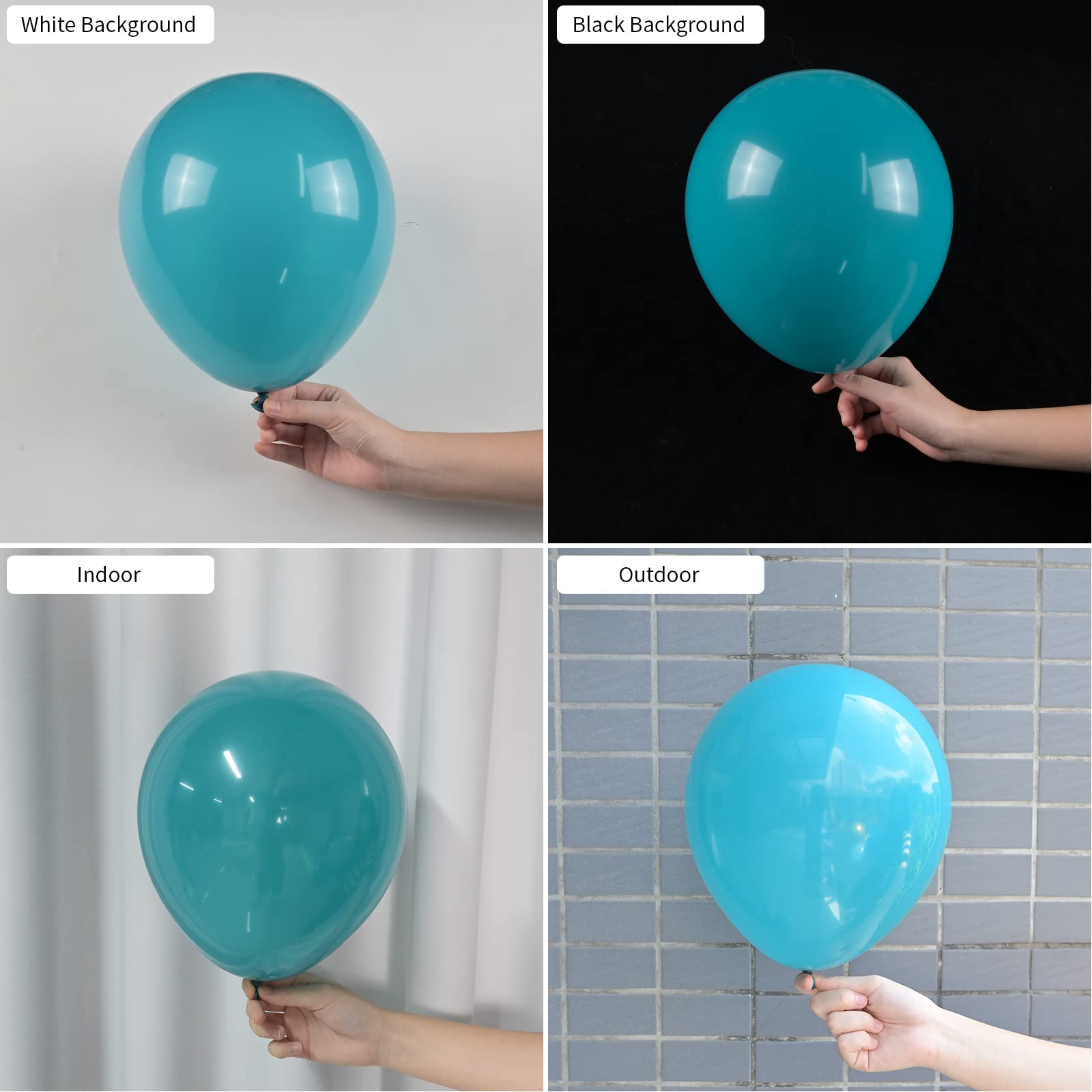 Peacock Blue Balloons Turquoise Blue Latex Balloon 5 10 12 18inch Different Sizes 103pcs Teal Blue Balloons Kit for Kids Birthday Party Decoration Gender Reveal Baby Shower Wedding Whale Theme