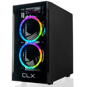 CLX Set Gaming Desktop - Intel Core i5 10400F 2.9GHz 6-Core Processor, 16GB DDR4 Memory, GeForce GTX 1650 4GB GDDR5 Graphics, 1TB SSD, WiFi, Windows 11 Home 64-bit, Black