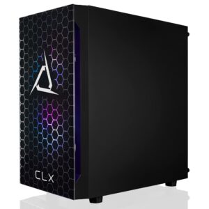 CLX Set Gaming Desktop - AMD Ryzen 5 5500 3.6GHz 6-Core Processor, 16GB DDR4 Memory, GeForce RTX 3050 8GB GDDR6 Graphics, 500GB SSD, WiFi, Windows 11 Home 64-bit