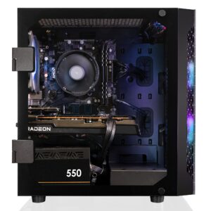 CLX Set Gaming PC - AMD Ryzen 5 5600 3.5GHz, Radeon RX 6600, 500GB NVMe M.2 SSD, 2TB HDD, 16GB DDR4 Black Memory, CPU air Cooler, WiFi, Windows 11 Home, Black