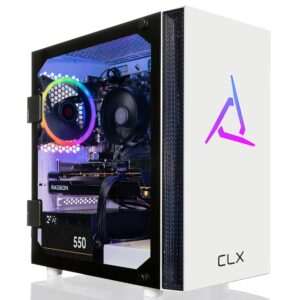 clx set tgmsetrxm2508wm gaming desktop computer - amd ryzen 5 5600 hexa-core [6 core] 3.50 ghz - 16 gb ram ddr4 sdram - 1 tb m.2 pci express nvme ssd - micro tower - white