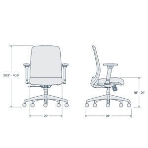 Haworth Assure Office Chair-Stylish Desk Chair with Breathable Mesh Finish - Without Lumbar Support