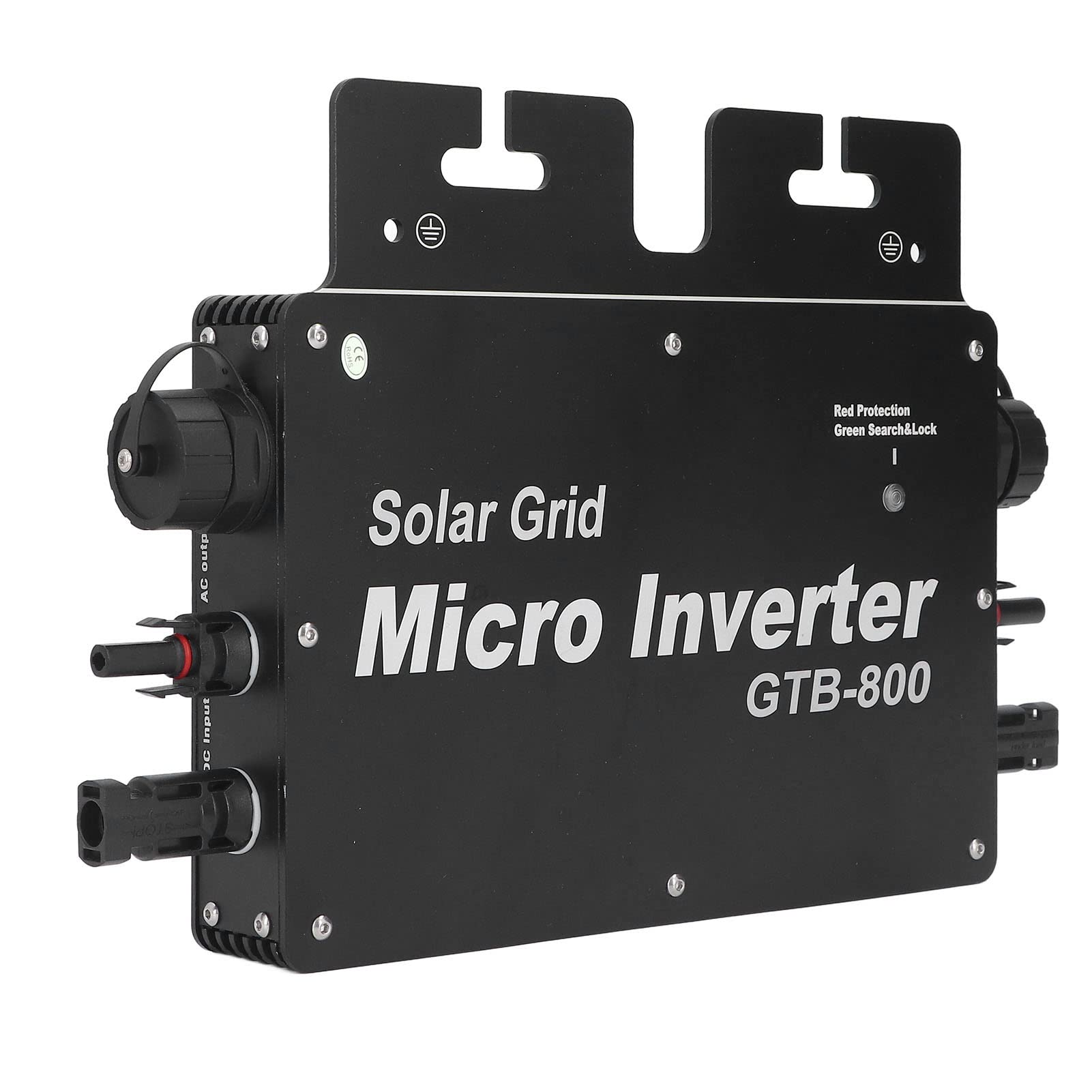 800W Solar Grid Tie Micro Inverter, WiFi Control Automatic Identification Power Inverters DC to AC Solar Inverter 120V 230V(Black US Plug)