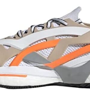 adidas by Stella McCartney SOLARGLIDE Women’S Running Shoes, Ash Pearl/Cloud White/Signal Orange, US 8