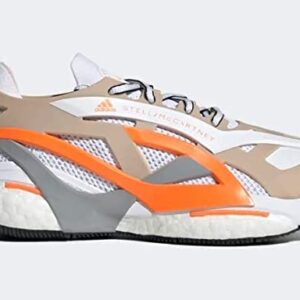 adidas by Stella McCartney SOLARGLIDE Women’S Running Shoes, Ash Pearl/Cloud White/Signal Orange, US 8