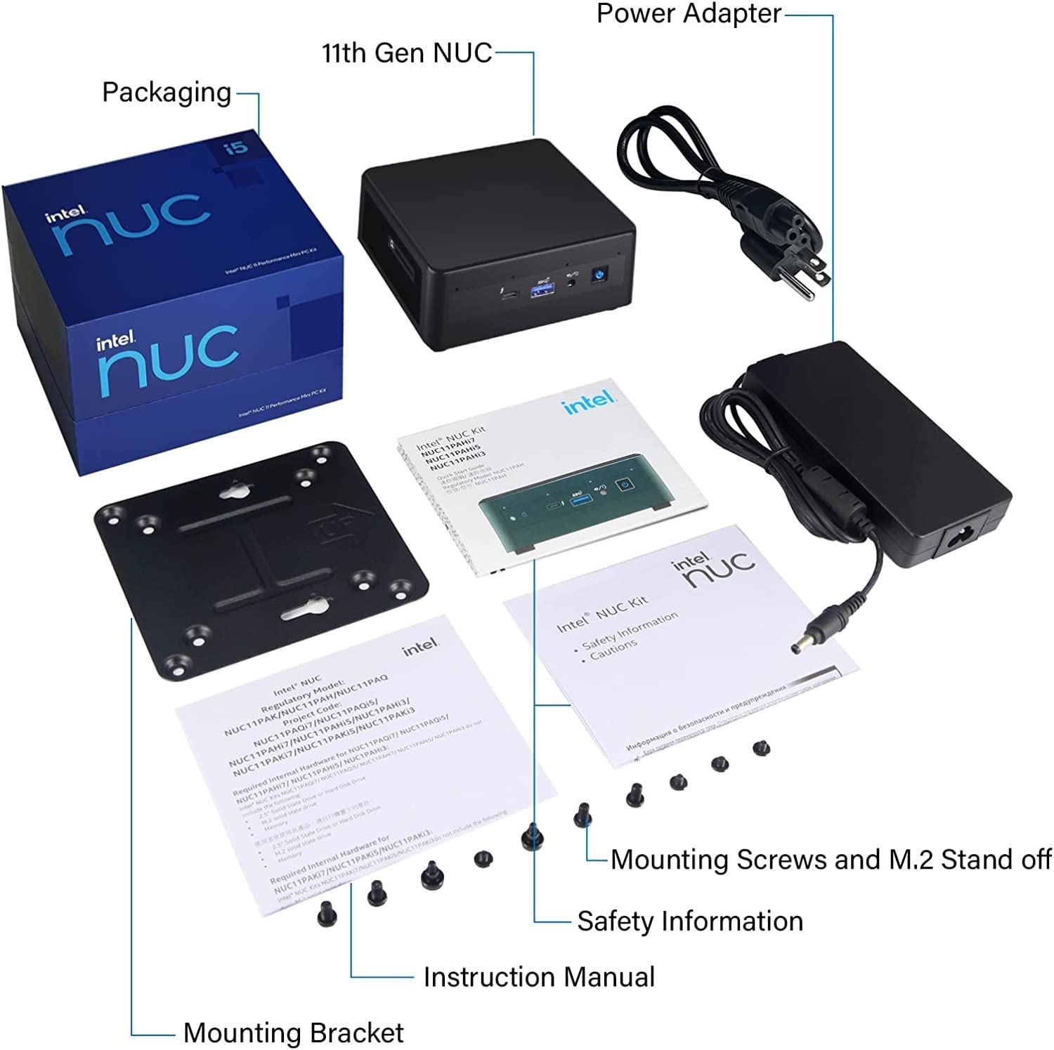 Latest Intel NUC11 Tiny Client Mini Desktop | Intel 4-Core i5-1135G7 | 16GB RAM 512GB SSD | Iris Xe Graphics | WiFi 6 | USB-C | HDMI | Mini-DP | RJ45 | Thunderbolt3 | Windows 10 Pro