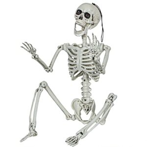 xonor 3ft halloween skeleton realistic human plastic full body skeleton with movable joints for haunted house props decorations