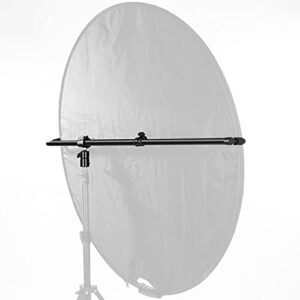 neewer extendable reflector holder arm, photo studio telescopic 27.9” to 47.2” boom arm 360 degree swivel reflector bracket for product and portrait photography, ideal for studio & outdoor photography