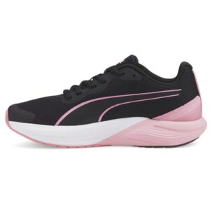 puma women's feline lace up sneaker black/pink 7 medium us