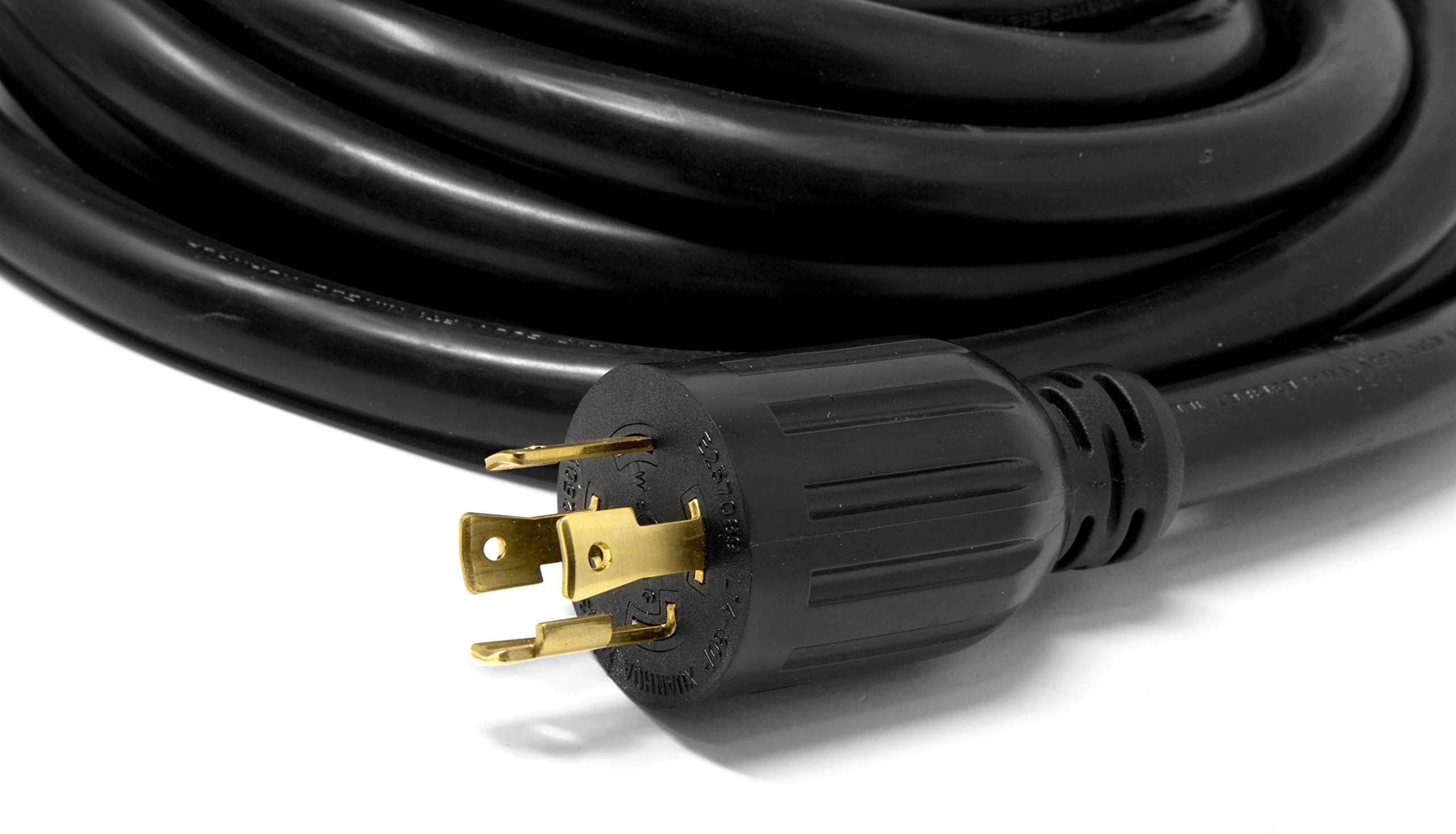 WEN PC2514 25 ft. 30-Amp 10-Gauge STW Fan-Style 10/4 Generator Extension Cord (converts L14-30R to Four 5-20R outlets), Black