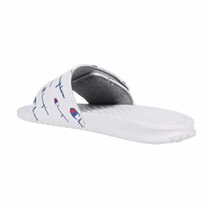 champion unisex athletic slide sandal, size us women's 11/men's 9 (white)