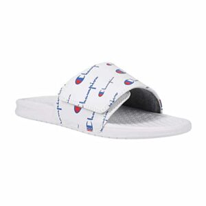 Champion Unisex Athletic Slide Sandal, Size US Women's 11/Men's 9 (White)