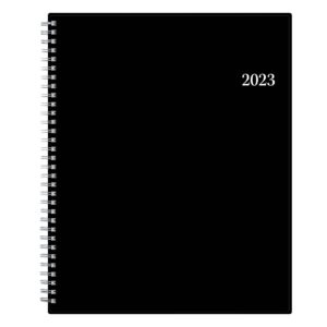 blue sky enterprise weekly/monthly planner, enterprise formatting, 11 x 8.5, black cover, 12-month (jan to dec): 2023