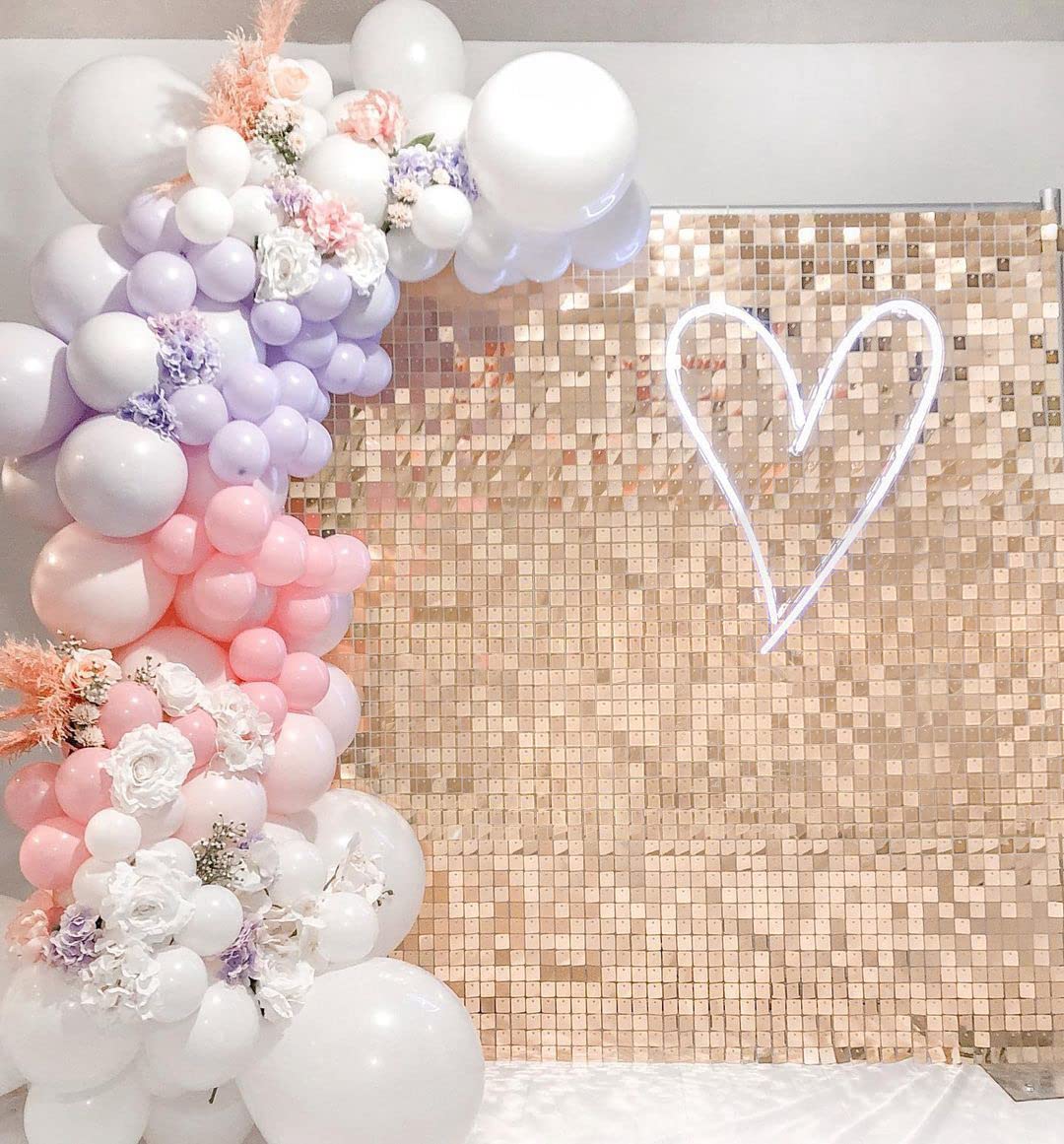 Champagne Shimmer Wall Backdrop Sequin Backdrop 6ftx4ft Glitter Party Backdrop for Bridal Shower Birthday Decorations Bachelorette Party Supplies