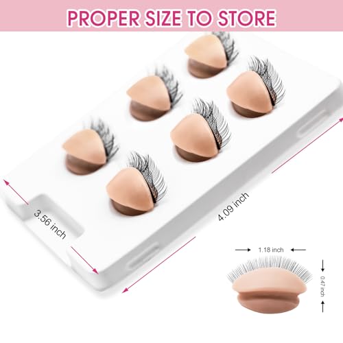 Miuffue 3 Pairs 2 Layers Eyelash Practice Eyelids for Mannequin Head, Removable Realistic Eyelash Extension Eyelids with Eyelashes, Silicone Rubber Replacement Eyelids for Eyelash Training