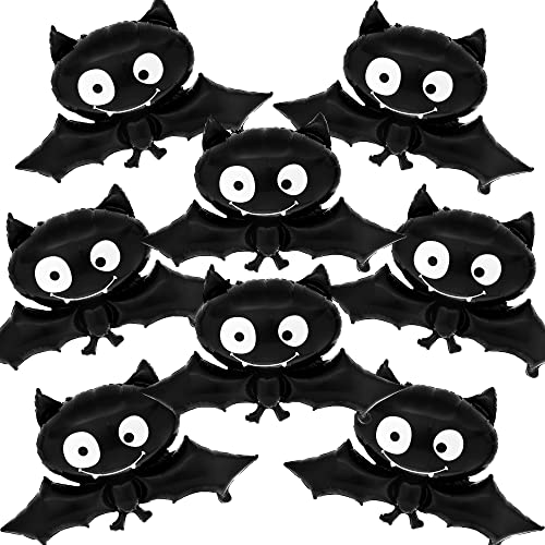 KatchOn, Black Halloween Bat Balloons - 35 Inch, Pack of 8 | Spooky Halloween Balloons for Halloween Party Decorations | Baby Bat Balloon, Halloween Mylar Balloons | Halloween Birthday Decorations