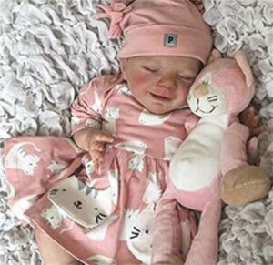 fa rich reborn baby dolls - 18 inches realistic newborn sleeping girl dolls baby for girls, lifelike soft full body vinyl silicone