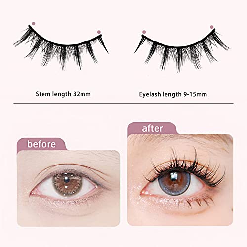 Anime Cosplay Manga Lashes,15mm 3D Wispy Spiky Lashes for Natural Look Reusable 5 Pairs Fake Eyelashes,Perfect for Japanese Anime Fans,Get Stunning Eyes.