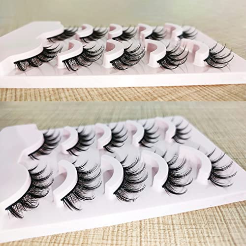 Anime Cosplay Manga Lashes,15mm 3D Wispy Spiky Lashes for Natural Look Reusable 5 Pairs Fake Eyelashes,Perfect for Japanese Anime Fans,Get Stunning Eyes.