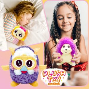 FEIDAMA Plush Toy Set. Cute Plush Toys, Stuffed Animals Toys Dolls, Soft Plush Stuffed Animal Plushier, Colorful Stuffed DIY Plush Animal Toys Dolls for Kids Girls Boys (Hedgehog+owl+Puppy)