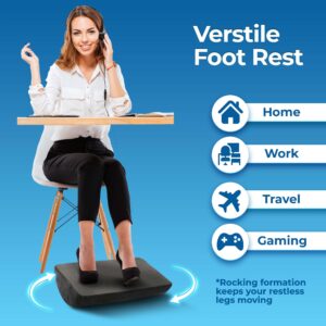 Foot Rest for Under Desk at Work - Adjustable - Ergonomic Office Desk Foot Rest, Under Desk Footrest with Washable Cover, Desk Foot Stool Work from Home Accessories