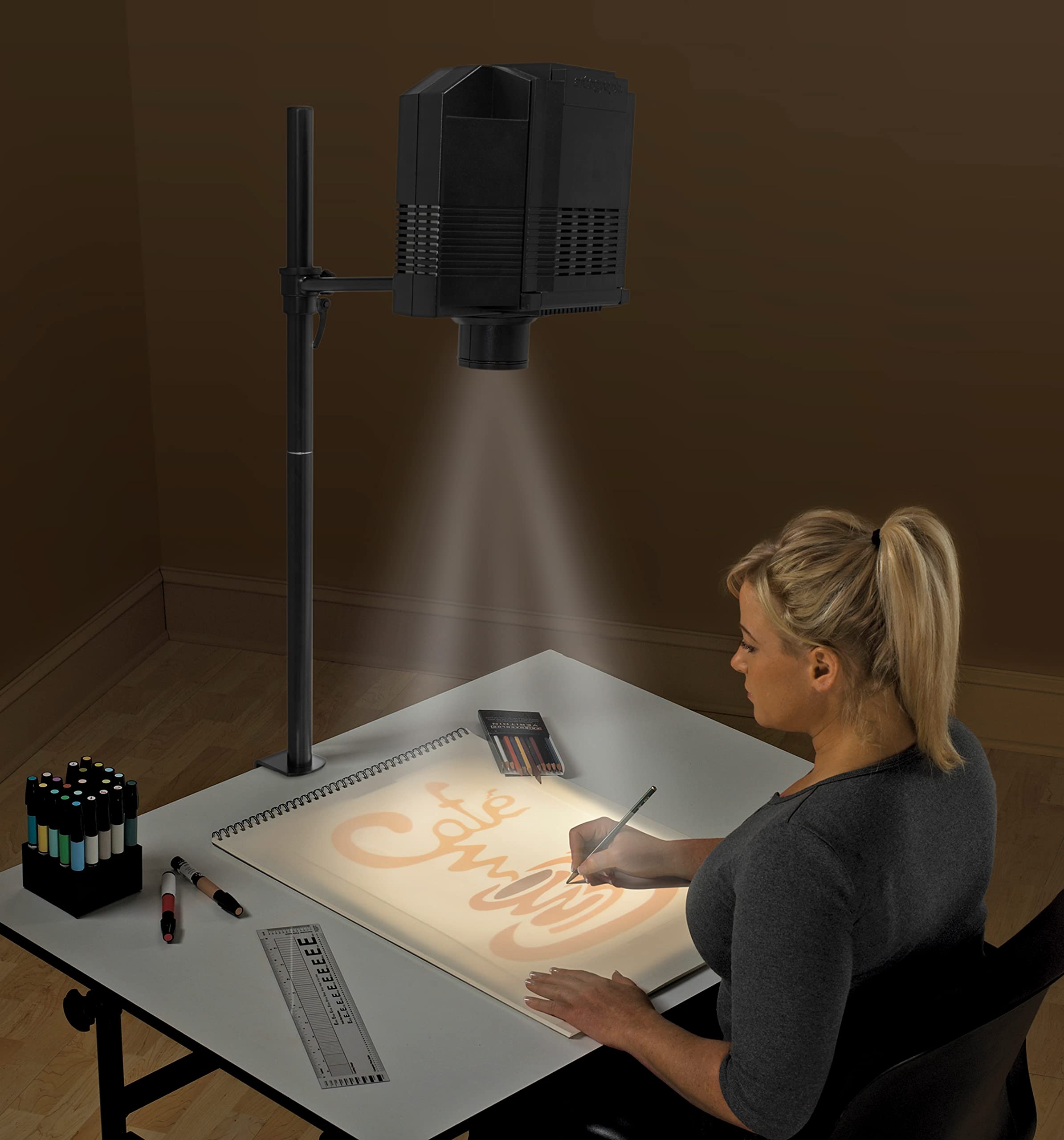 Prism Projector Tabletop Stand with Clamp Base for Desktop Projection