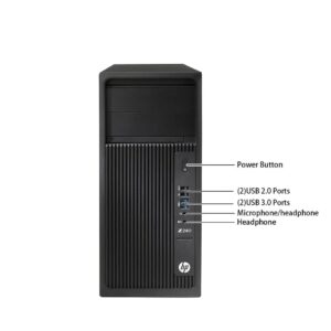 HP Tower Computers PC Workstation Z240,i7 Desktop,8GB Ram,256GB SSD + 2TB HDD,AX210 Built-in WiFi 6E,Windows 10,HDMI,DVI,DP,DVD,NVIDIA GT 1030 2GB,Wireless K&M +TJJ PAD (Renewed)