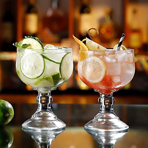 Extra Large 30oz Margarita Schooner Beer Glasses Set of 2, Large Shrimp Cocktail Glasses Goblet, Large Stemmed Glasses With Thick Bottom for Coronaritas, Margaritas,Cocktails